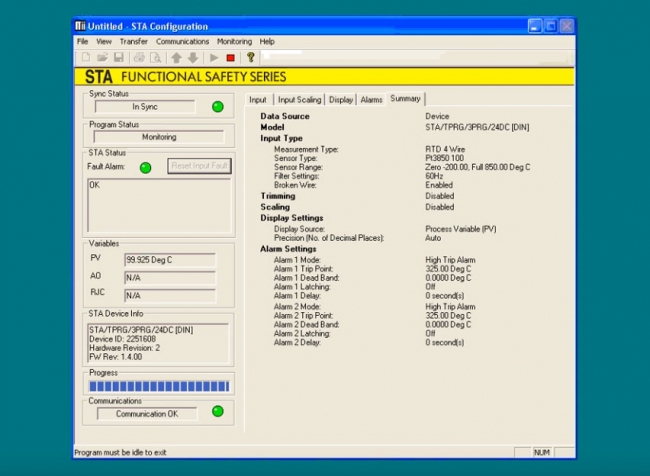 STA TPRG Config-Software/Input Tab