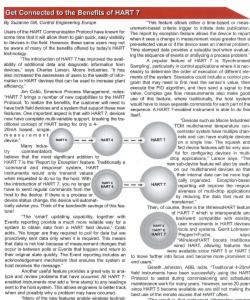 Get Connected to the Benefits of HART 7
