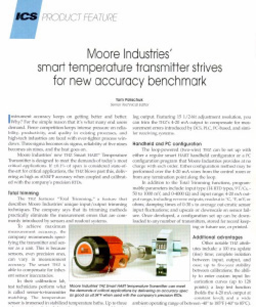 Moore Industries' Smart Temperature Transmitter Strives for New ...